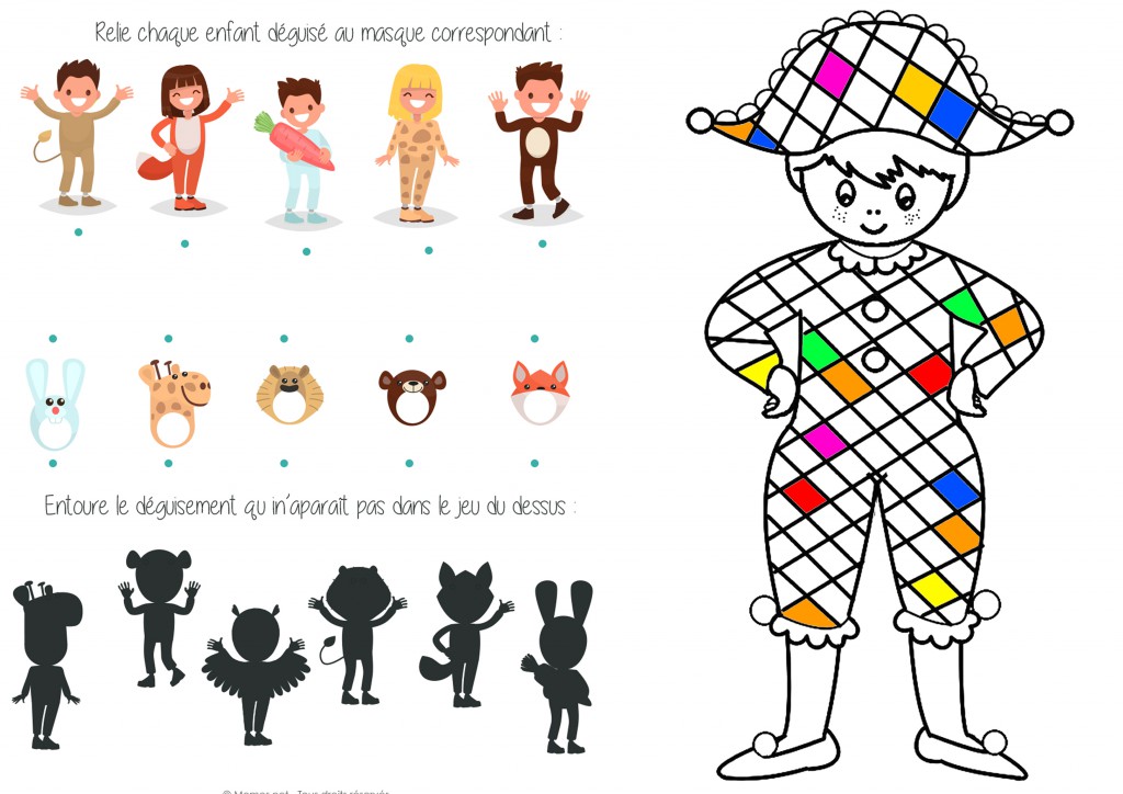 Activités sur le carnaval - Les activités de maman