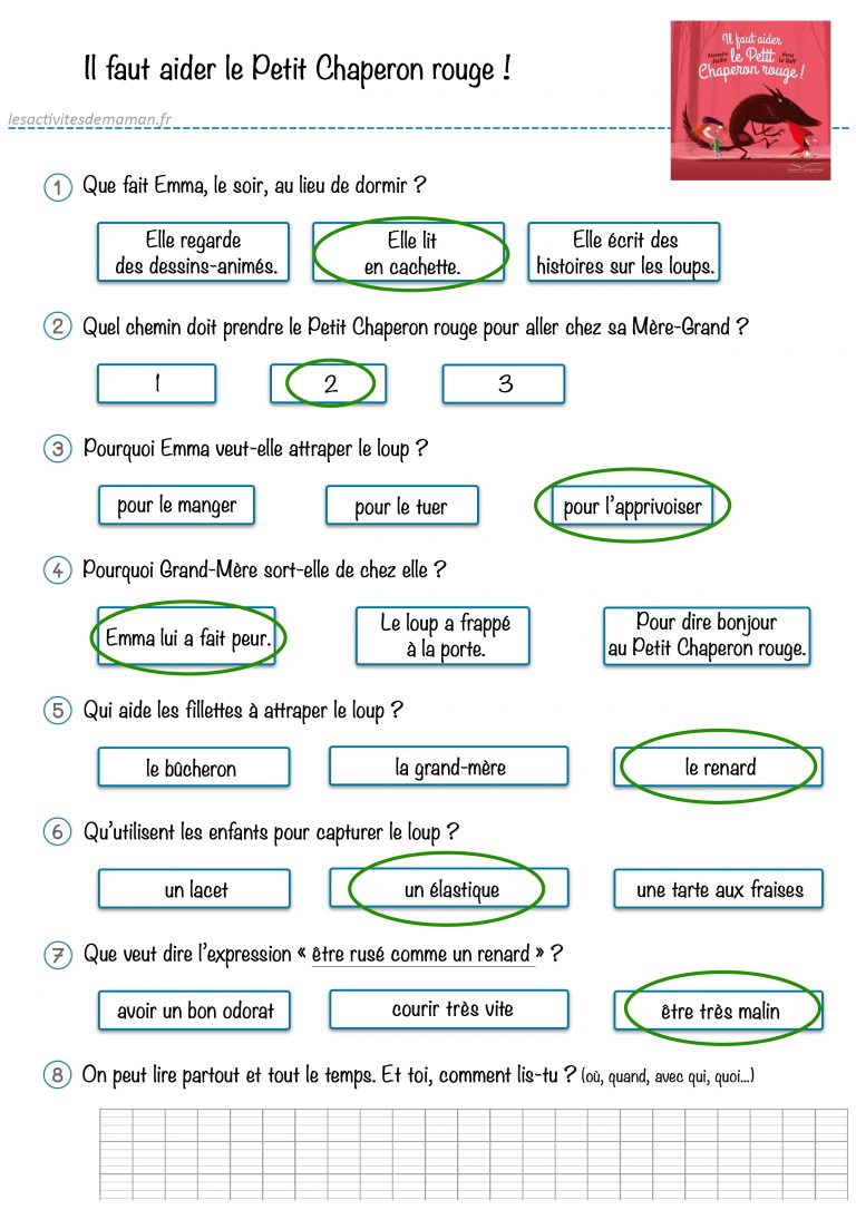 Rallye Lecture - Il faut aider le Petit Chaperon rouge - Les activités ...
