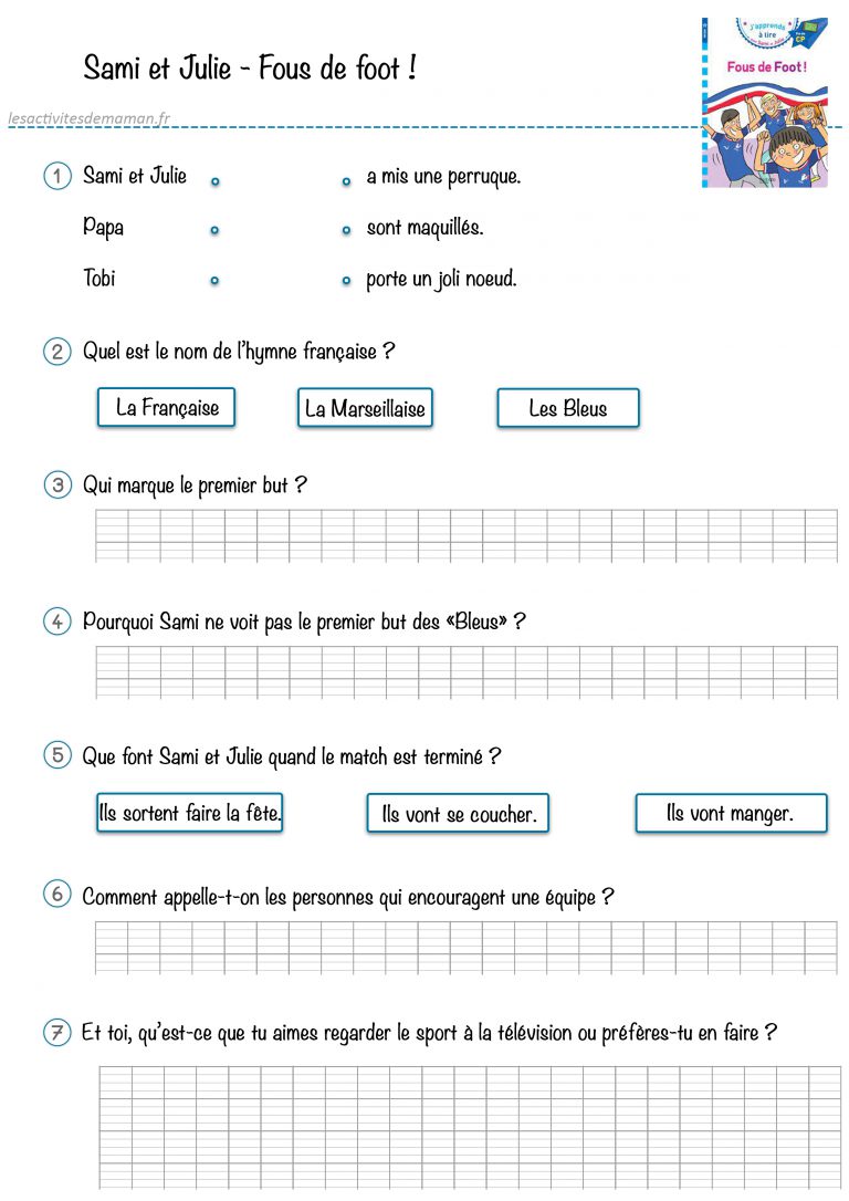 Rallye Lecture – Fous de Foot ! - Les activités de maman