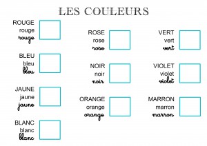 Lire les couleurs - Les activités de maman