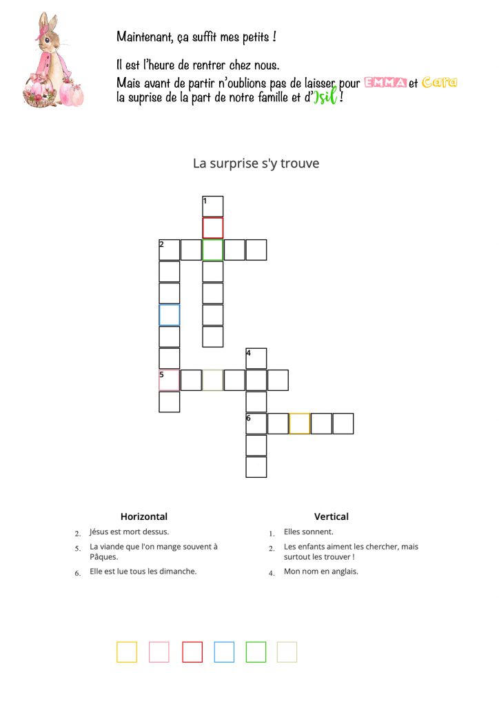 Chasse au trésor pour Pâques - Les activités de maman